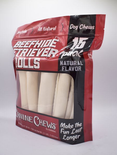 CANINE CHEWS Premium Beefhide Rawhide Chews Dog Treats, 15 count ...