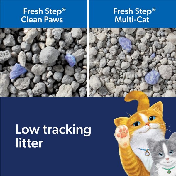 FRESH STEP Clean Paws Multi-Cat Scented Clumping Cat Litter, 37.8-lb ...