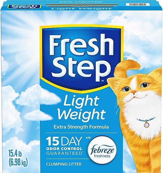 FRESH STEP Lightweight Extreme Febreze Scented Clumping Clay Cat Litter 15.4 lb box Chewy