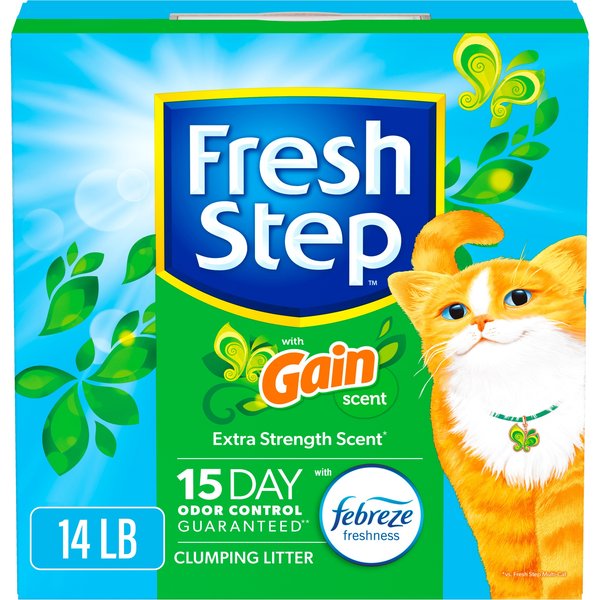 FRESH STEP Multi-Cat Extra Strength Scented Clumping Cat Litter, 14-lb ...