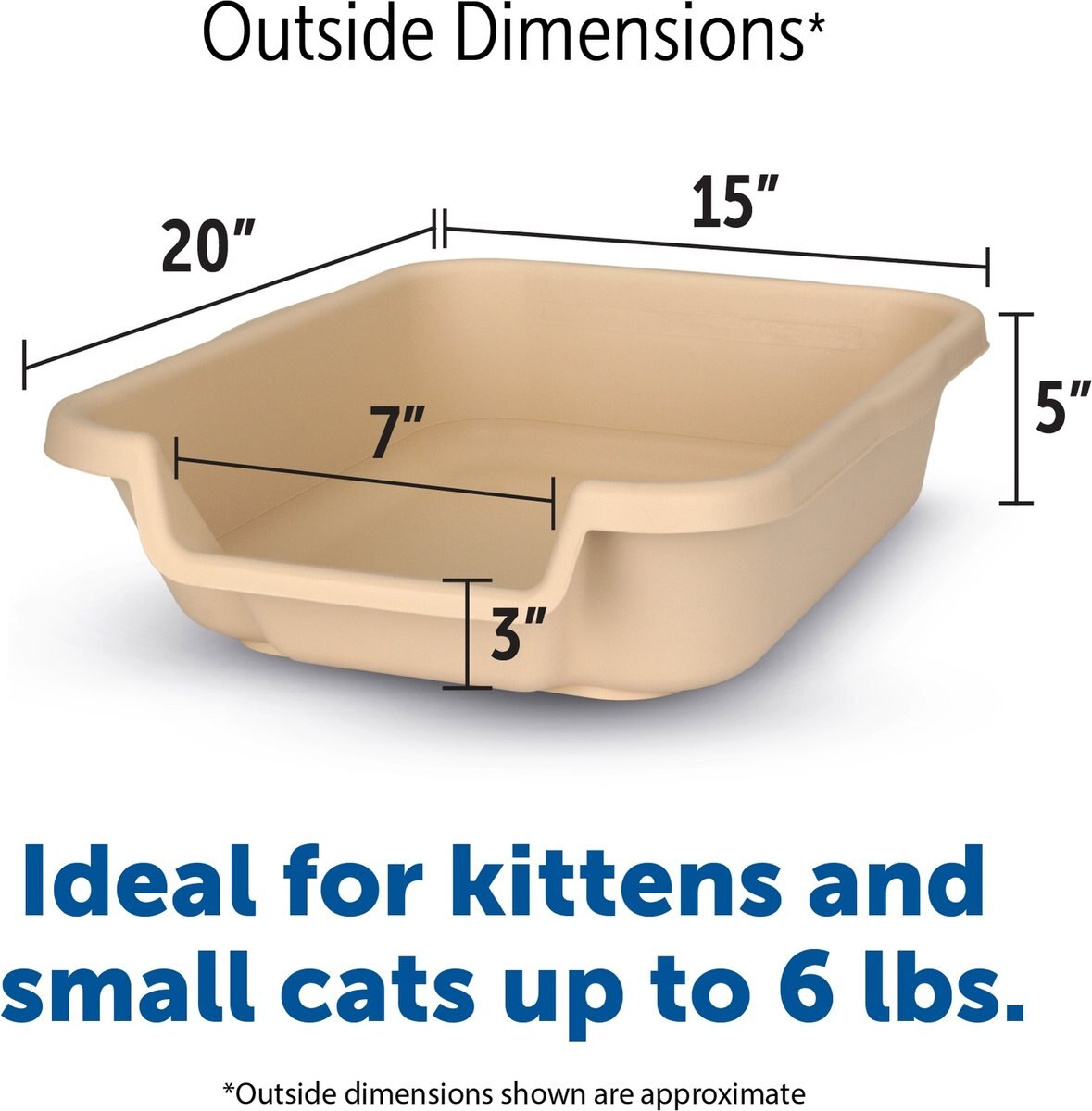 KITTYGOHERE Senior Cat Litter Box, Sand, Small - Chewy.com