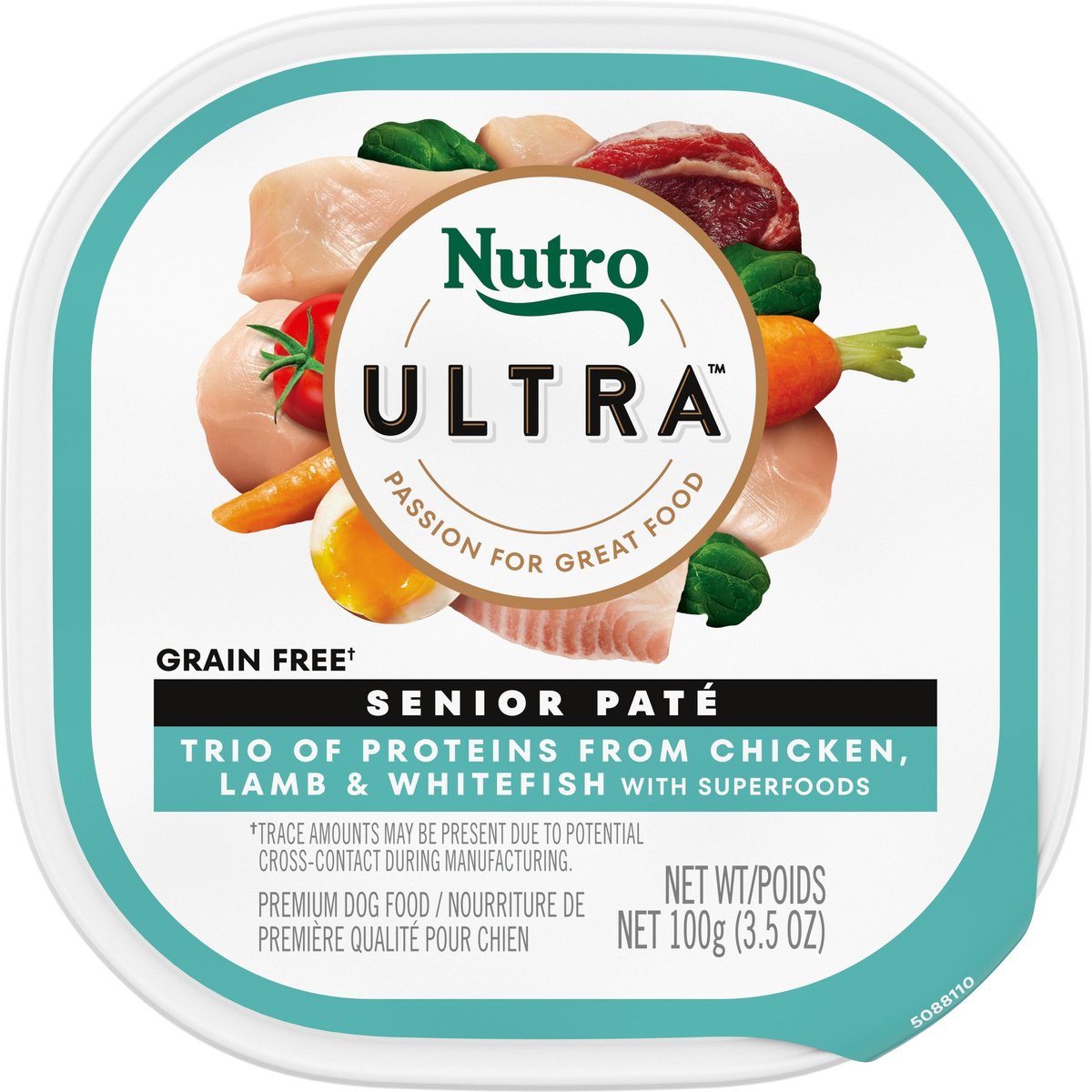 NUTRO Ultra Grain-Free Trio Protein Chicken, Lamb & Whitefish Pate with ...
