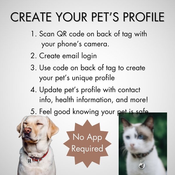 PAWFUREVER Customizable QR Code Dog ID Tag, Cute Dog - Chewy.com