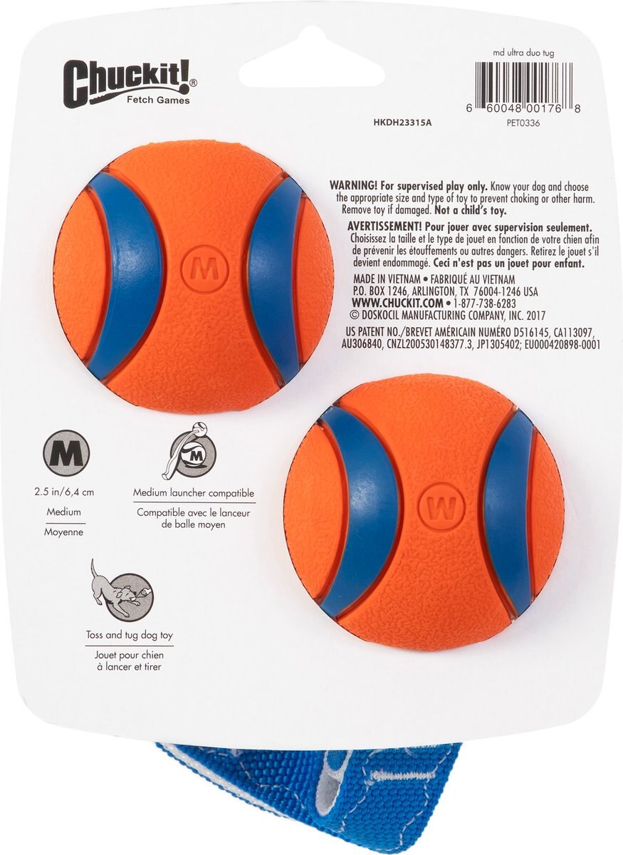 CHUCKIT! Ultra Duo Tug Tough Dog Toy, Small - Chewy.com