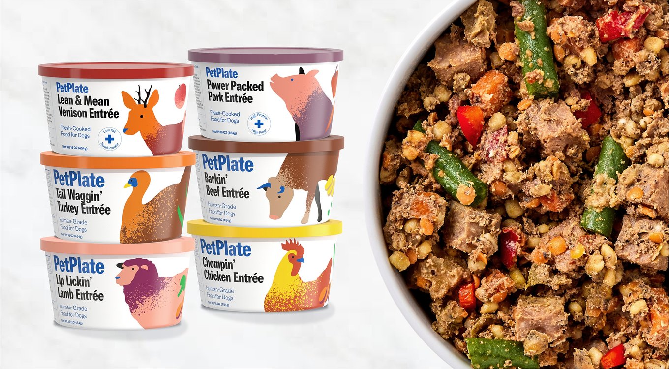 PETPLATE Human Grade Chompin Chicken Entree Fresh Dog Food, 12-oz cup ...