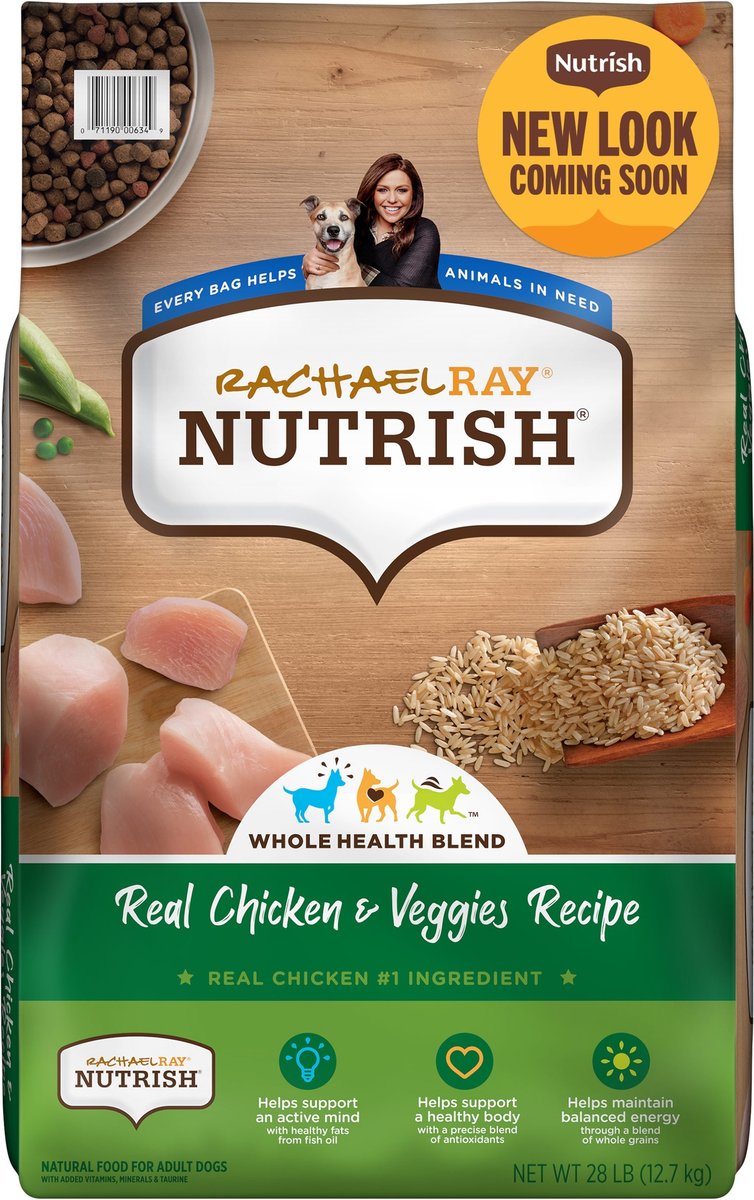 NUTRISH Real Chicken & Veggies Recipe Dry Dog Food, 28-lb bag - Chewy.com