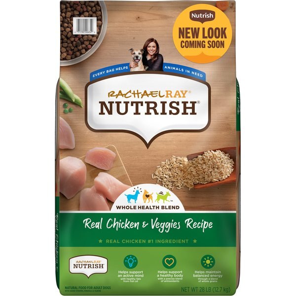 NUTRISH Real Chicken & Veggies Recipe Dry Dog Food, 28-lb bag - Chewy.com
