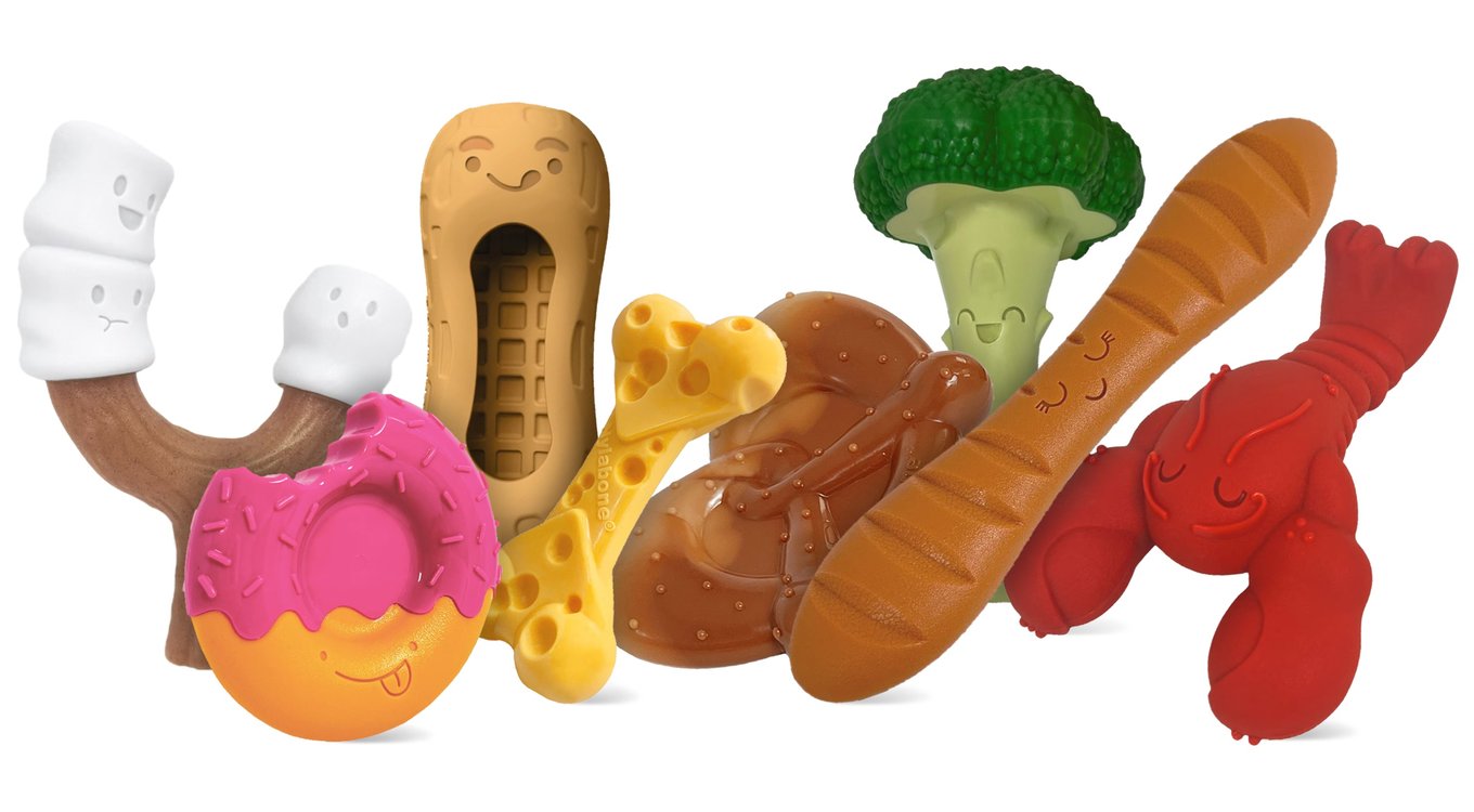 NYLABONE Power Chew Lobster, Cheese, & Broccoli Dog Chew Toy Bundle ...