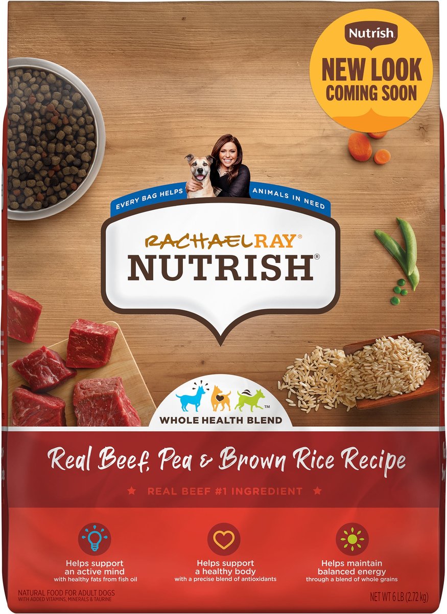 NUTRISH Real Beef, Pea, & Brown Rice Recipe Dry Dog Food, 6-lb bag ...