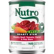 NUTRO Hearty Stew Adult Chunky Beef, Tomato, Carrot & Pea Canned Wet Dog Food, 12.5-oz, case of ...