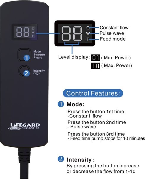LIFEGARD Quiet One DC Aquarium Pump with Controller, 185 GPH - Chewy.com