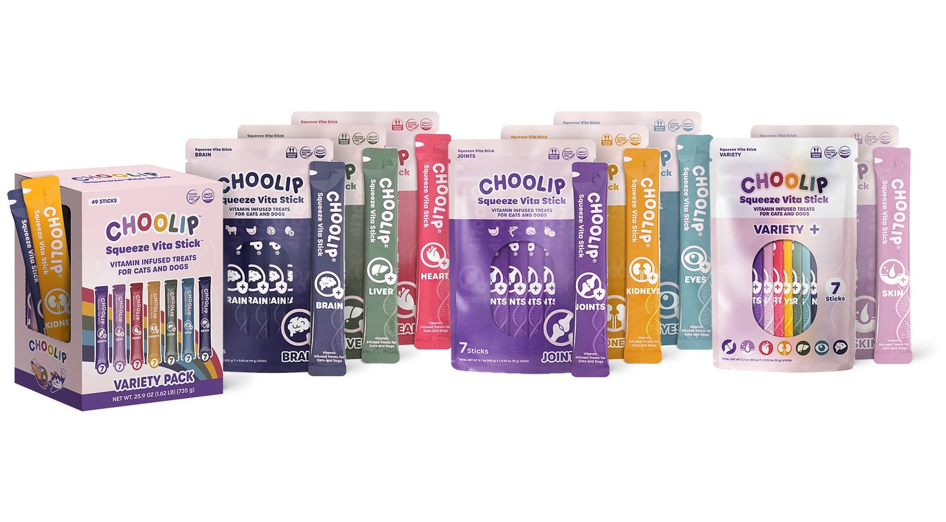 CHOOLIP Squeeze Vita Stick Grab n Go Kidney Support Lickable Dog & Cat ...