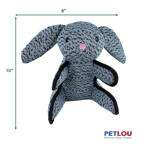 PETLOU Farmhouse Rabbit Squeaky Plush Dog Toy, Blue, 10-in - Chewy.com