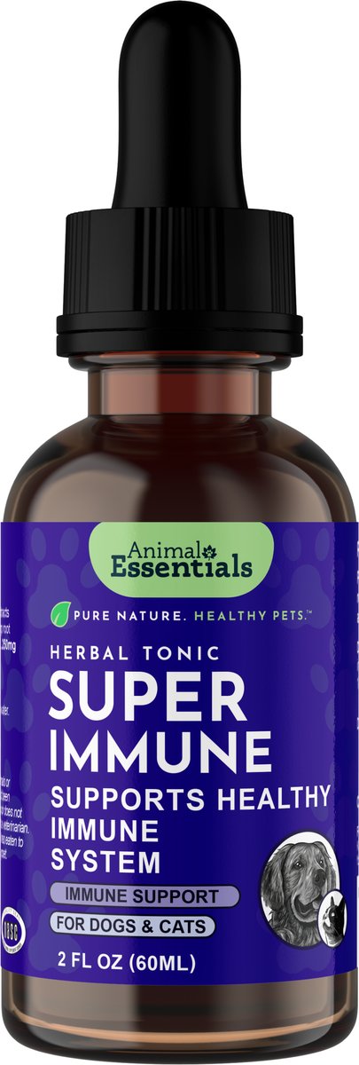 ANIMAL ESSENTIALS Super Immune Support Dog & Cat Supplement, 2-fl oz ...