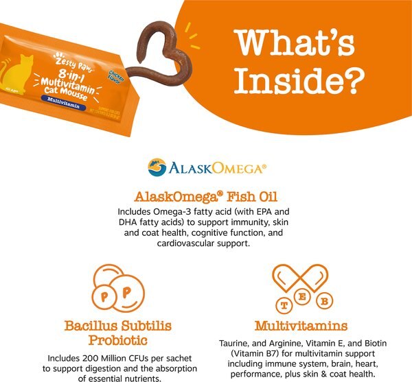 ZESTY PAWS 8-in-1 Multivitamin Chicken Flavored Mousse Lickable ...