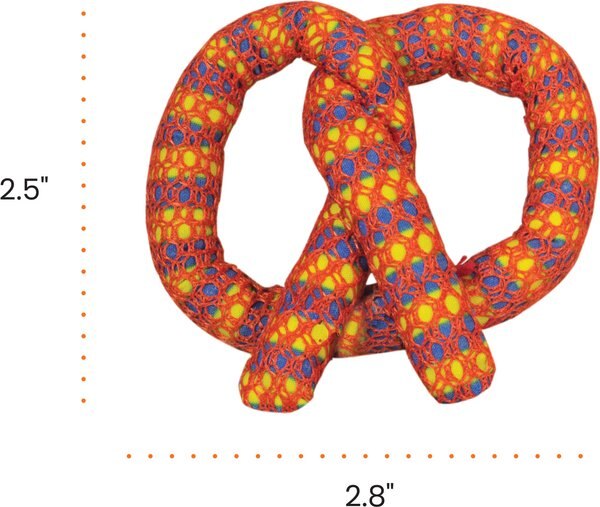 CATSTAGES Plaque Away Pretzel Cat Toy with Catnip, Color Varies - Chewy.com