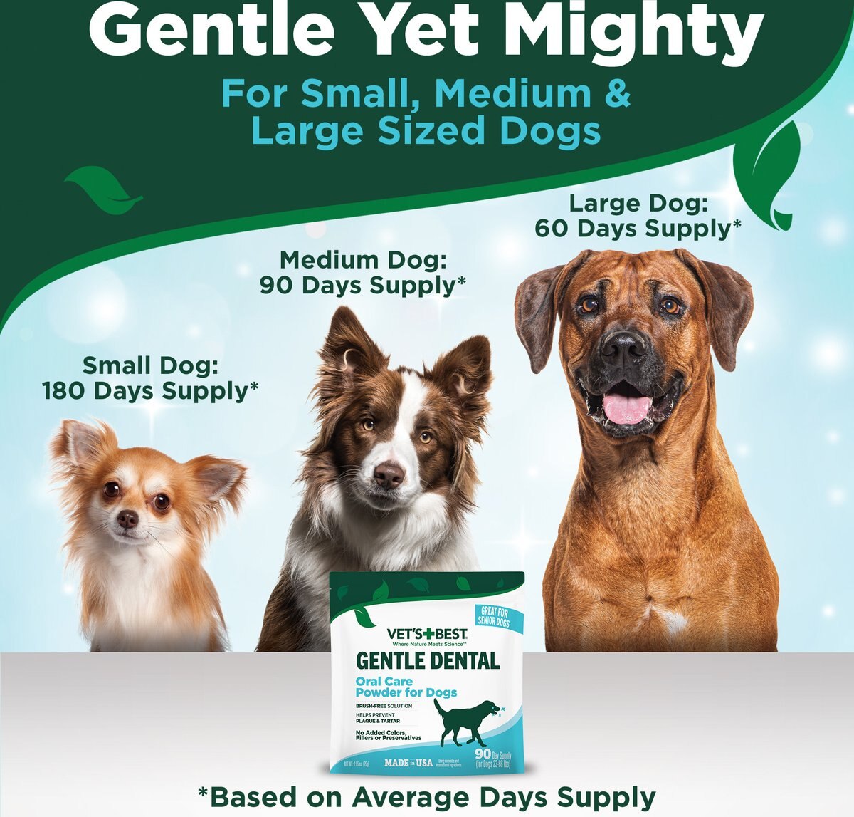 VET'S BEST Dental Powder for Dogs, 90-day supply - Chewy.com