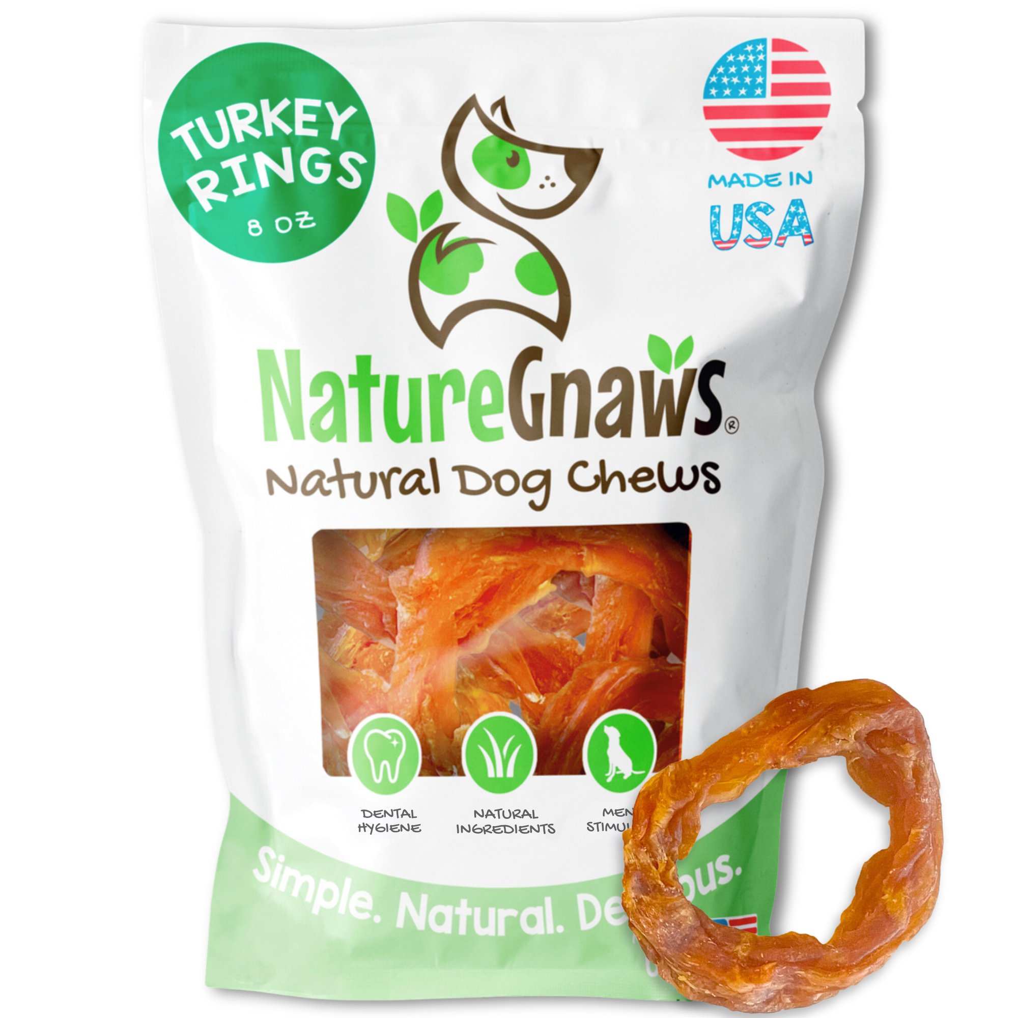 Questions and Answers about NATURE GNAWS USA Turkey Rings Natural Dog ...