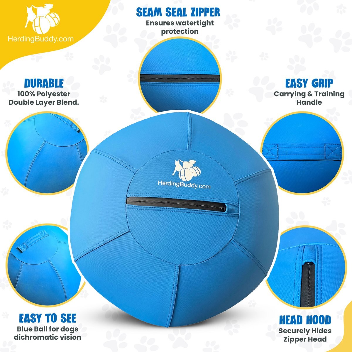 HERDING BUDDY Ball Dog Toy, Blue, 18-in - Chewy.com