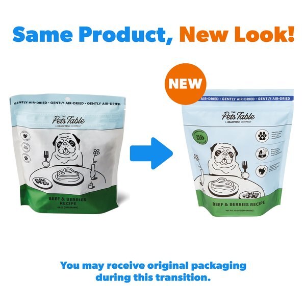 THE PETS TABLE Beef & Berries Grain-Free Air-Dried Dog Food, 48-oz bag ...