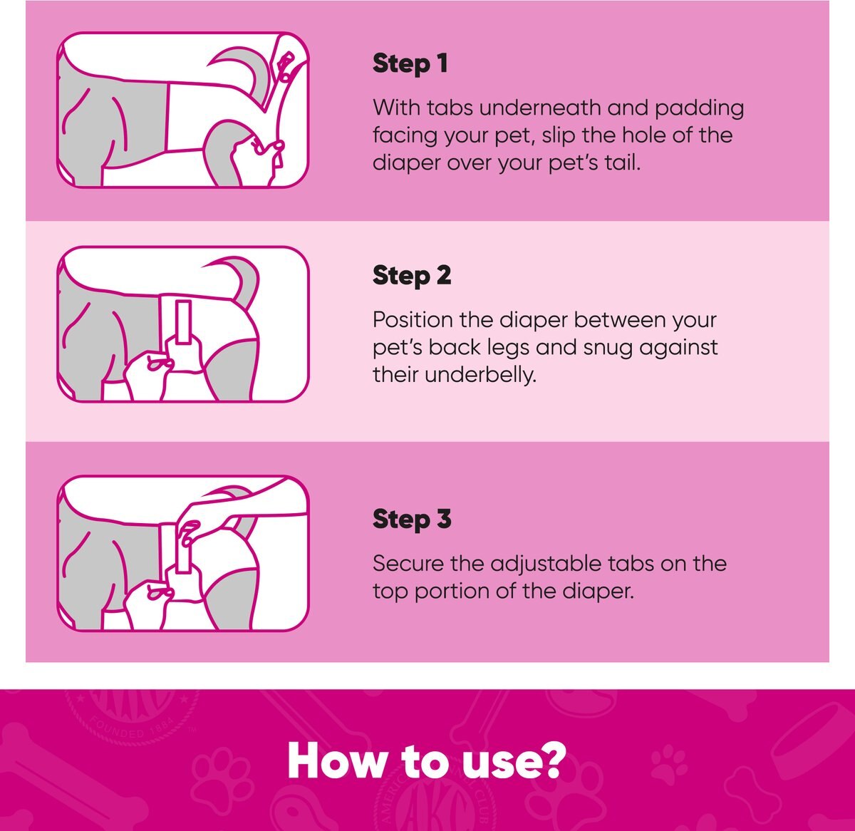 AMERICAN KENNEL CLUB Disposable Female Dog Wraps with Wetness Indicator ...