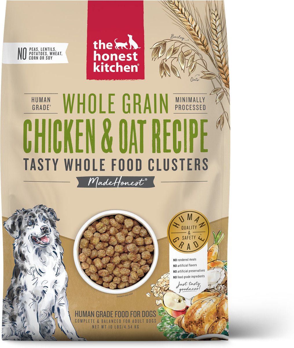 THE HONEST KITCHEN Food Clusters Whole Grain Chicken & Oat Recipe Dog ...