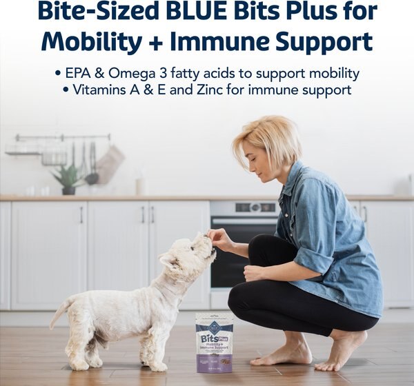 BLUE BUFFALO Blue Bits Plus Beef Flavor Mobility & Immune Support Soft ...