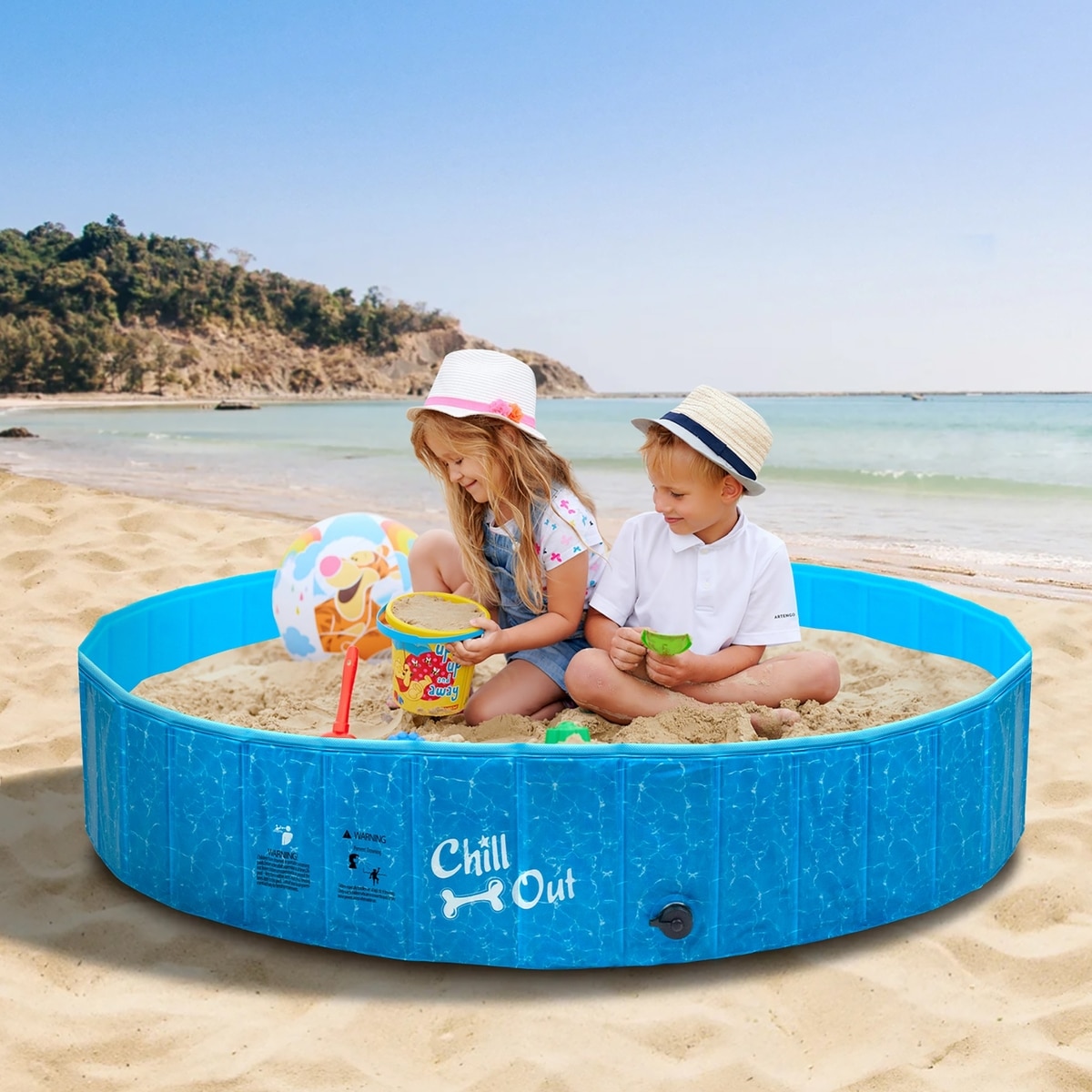 ALLFORPAWS Chill Out Splash & Fun Pool Dog Toy, Large - Chewy.com