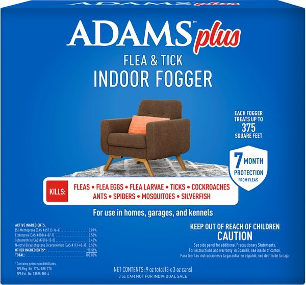 Brandclub - Adams Plus Flea Control Indoor Fogger, 3-oz, 3 count
