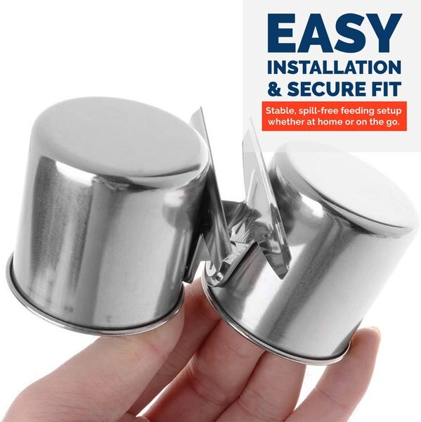 KNUTI Bird Feeding Cups with Clamp, Sliver, 6.5-in - Chewy.com