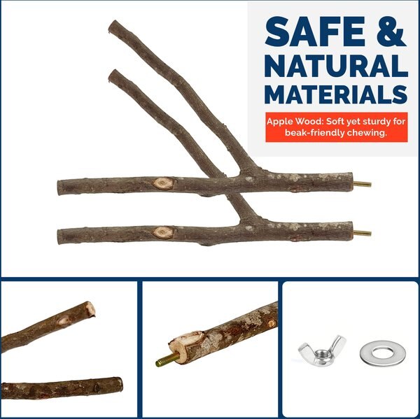 Out of Stock - KNUTI 5 Piece Natural Wood Bird Perch, 8-in - Chewy.com