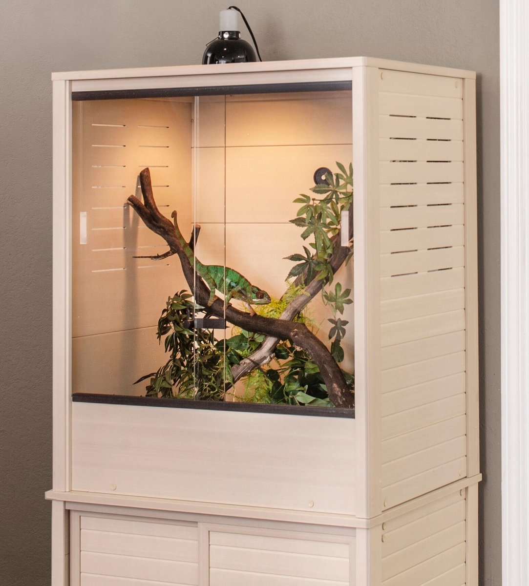 NEW AGE PET Madagascar Vertical Chameleon & Arboreal Reptile Terrarium ...