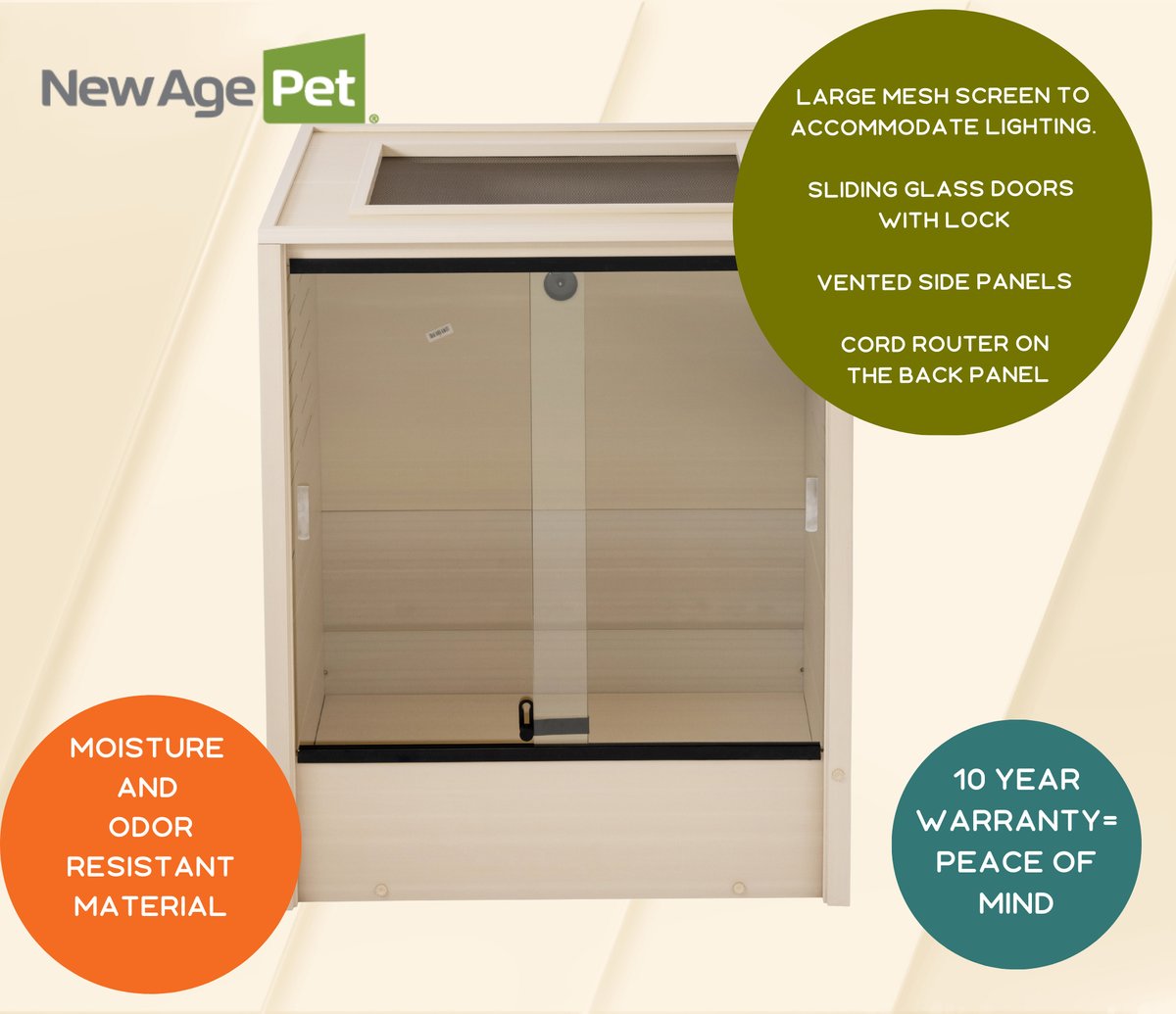 NEW AGE PET Madagascar Vertical Chameleon & Arboreal Reptile Terrarium ...