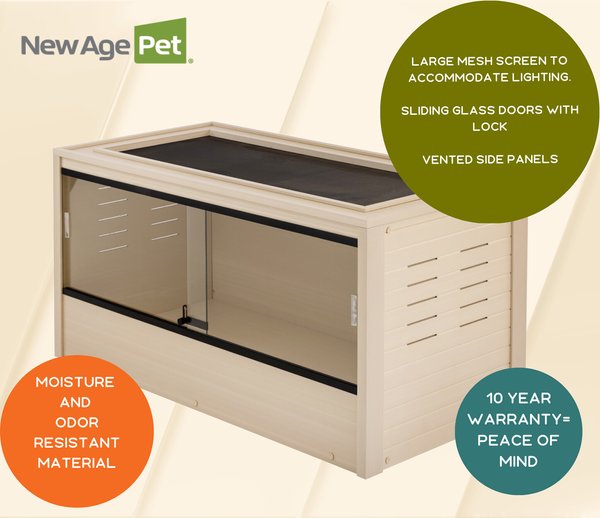 NEW AGE PET ECOFLEX Mojave Reptile Habitat, 36-in, Maple - Chewy.com