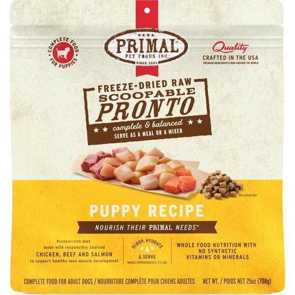 PRIMAL Raw Pronto Puppy Recipe Dog Freeze-Dried Food, 25-oz bag - Chewy.com