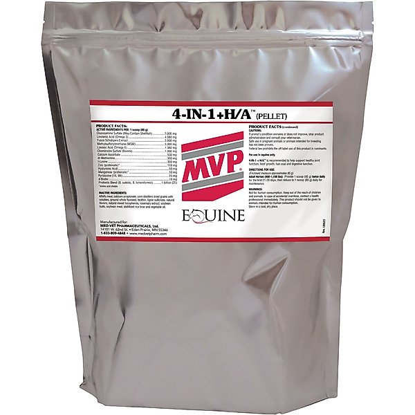 MED-VET PHARMACEUTICALS (MVP) 4-In-1 H/A Pellets Horse Supplement, 6lb ...