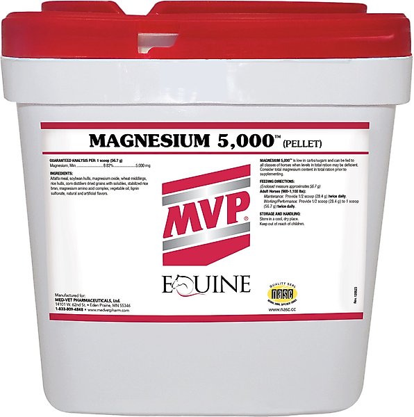 MED-VET PHARMACEUTICALS (MVP) Magnesium 5000 Pellets Horse Supplement ...