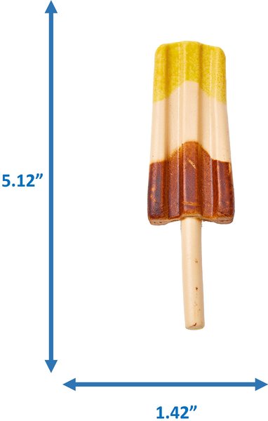 PUP ICE Rocket Lollies Banana & Chocolate Dog Chew Treat, 2 count ...