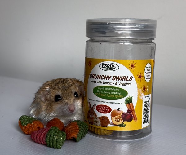 EXOTIC NUTRITION Crunchy Swirls Small Pet Chew Toy, 4.7-oz bag - Chewy.com