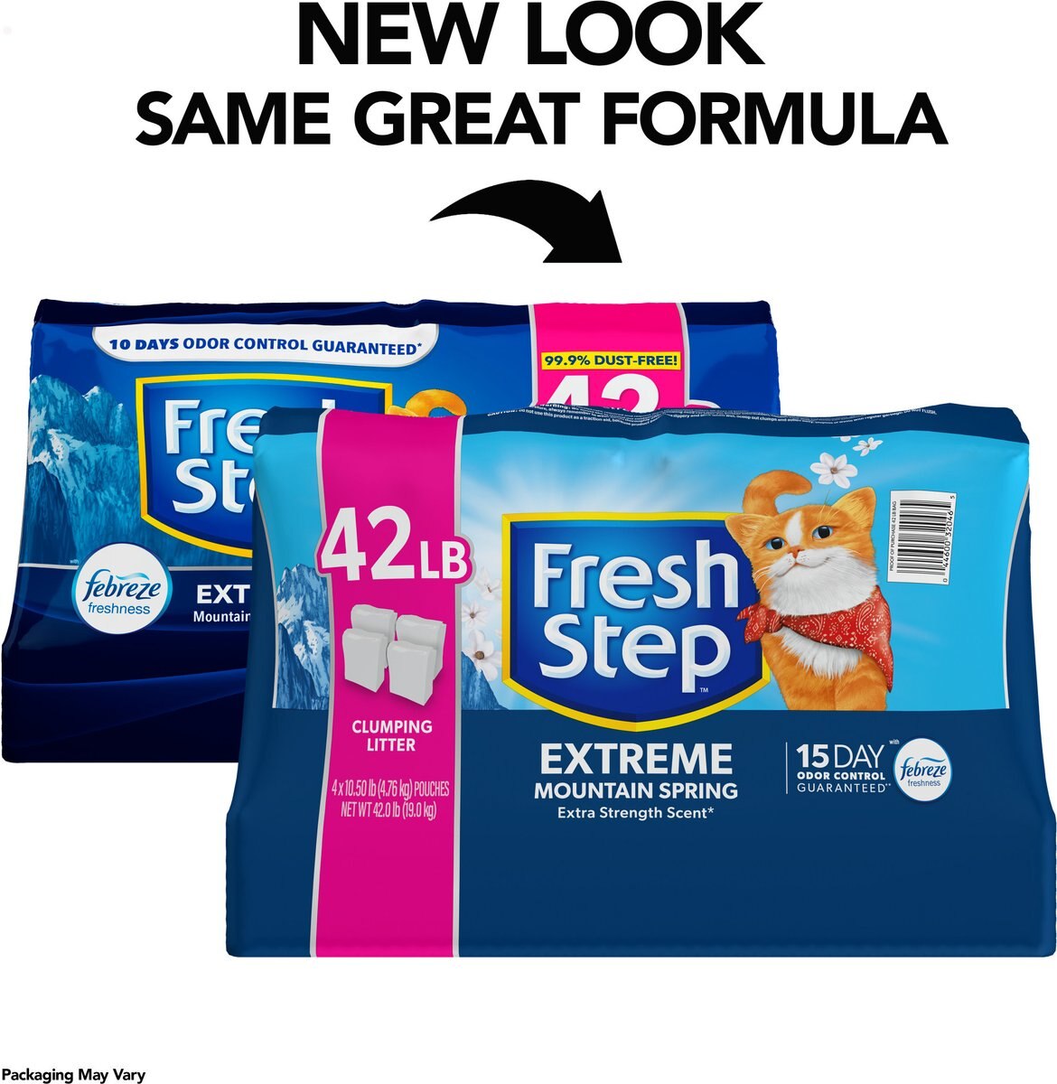 FRESH STEP Extreme Mountain Spring Febreze Scented Clumping Clay Cat ...