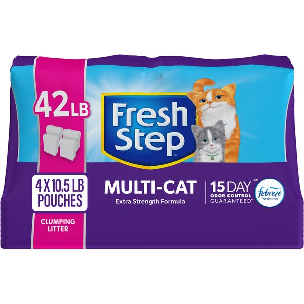 FRESH STEP Triple Action Scented Clumping Clay Cat Litter, 10.5-lb bag ...