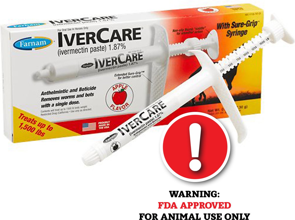Discontinued - FARNAM Ivercare Ivermectin Horse Dewormer Paste, Apple ...