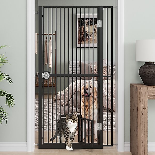RICHELL Steel Cat Extra Tall Safety Gate, 70-in, Black - Chewy.com