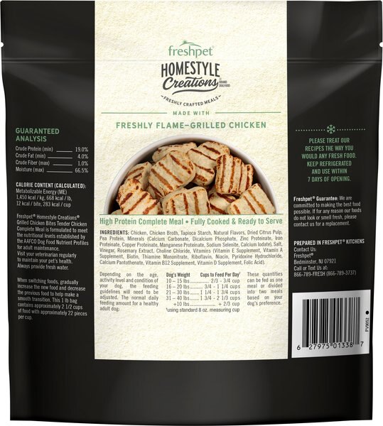 FRESHPET Homestyle Creations Fresh Grilled Chicken Bites Dog Food, 1-lb ...