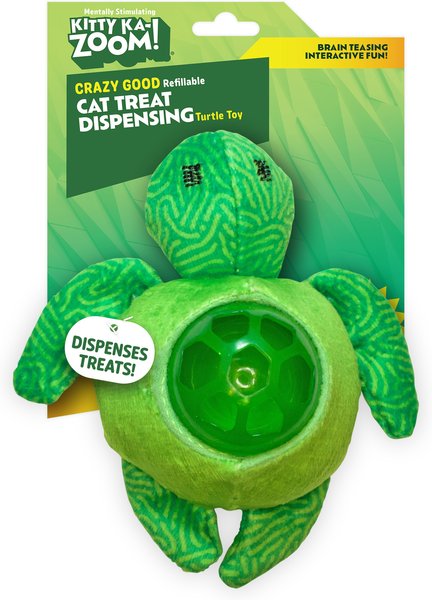 KITTY KA-ZOOM Zoomie Sea Turtle Cat Treat Dispensing Toy - Chewy.com