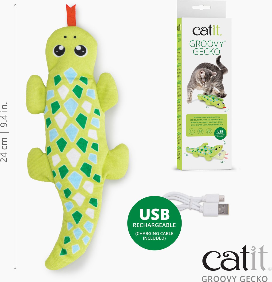CATIT Groovy Gecko Catnip Cat Toy - Chewy.com
