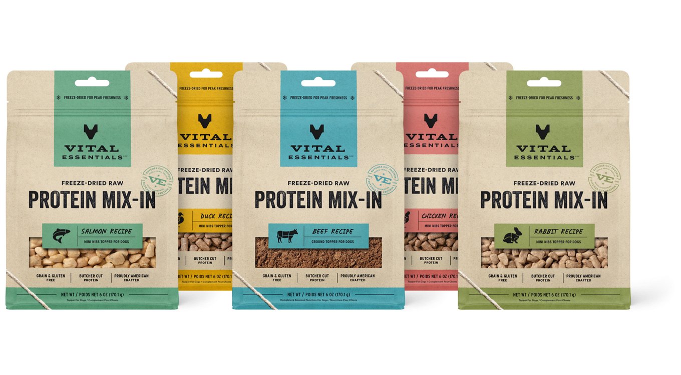 VITAL ESSENTIALS Protein Mix-In Rabbit Recipe Mini Nibs Grain-Free ...