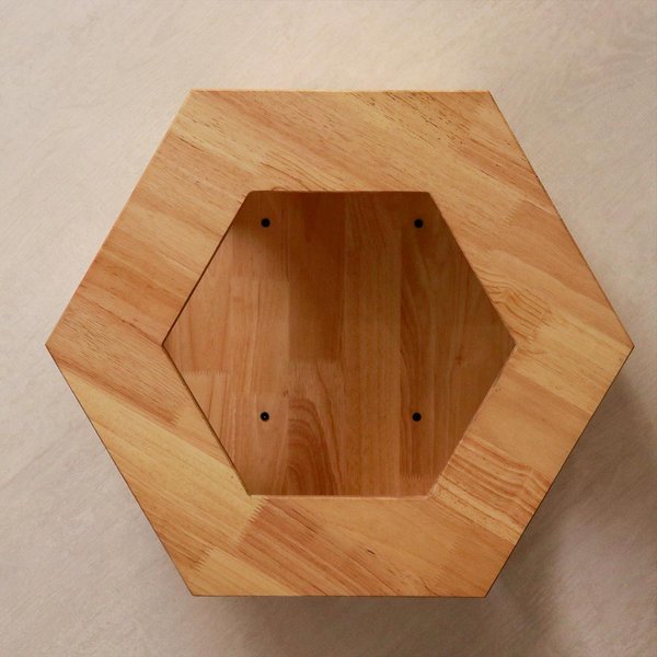 PETOMG Octagon House Cat Wall Shelf, Wood Color, Medium - Chewy.com