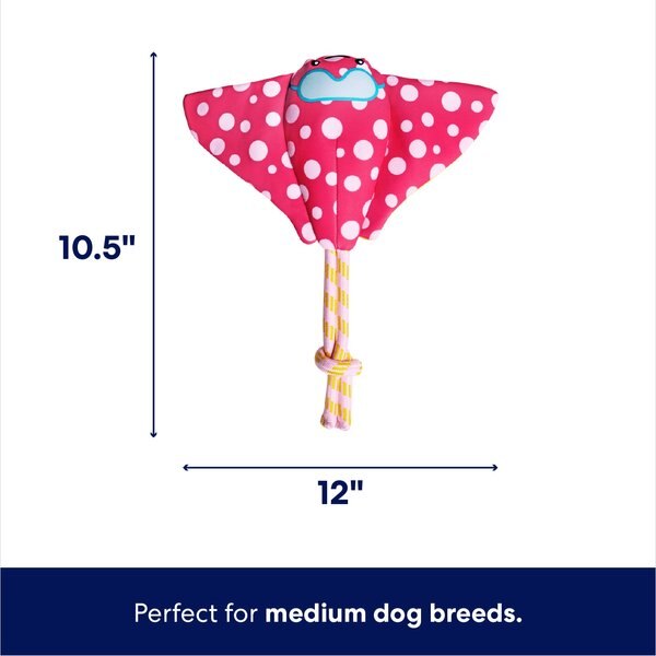 Out of Stock - FRISCO Summer Stingray Neoprene Plush with Rope Squeaky ...