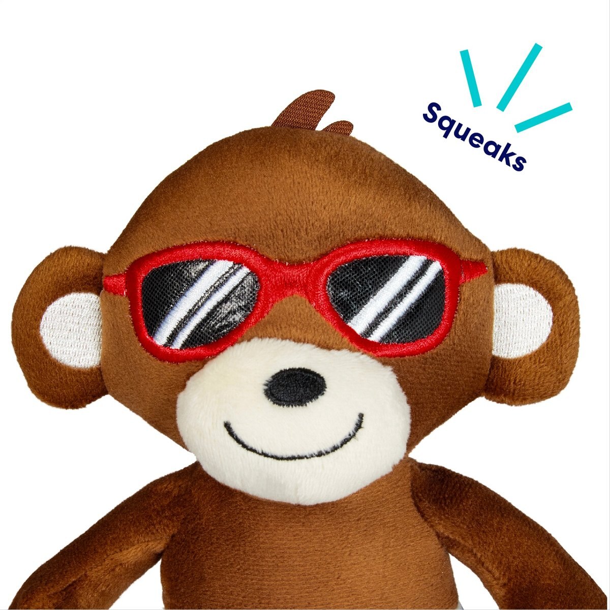 Discontinued - FRISCO Summer Monkey Plush Squeaky Dog Toy, Small/Medium ...